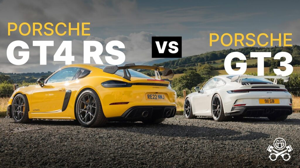 VIDEO: 2022 Porsche 718 Cayman GT4 RS vs 911 (992) GT3
