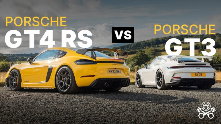 VIDEO: 2022 Porsche 718 Cayman GT4 RS vs 911 (992) GT3