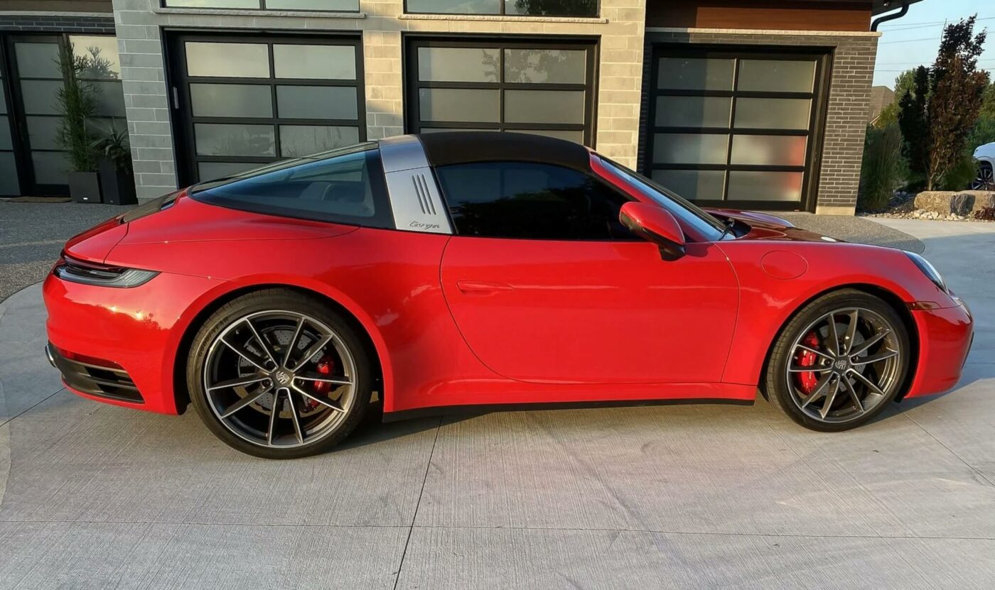 FOR SALE: Be The Next Owner Of This Red 2021 Porsche 992 Targa 4S!