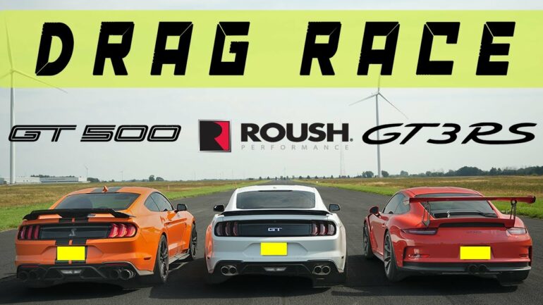 VIDEO: Porsche 911 GT3 RS Takes On Two Supercharged Ford Mustangs