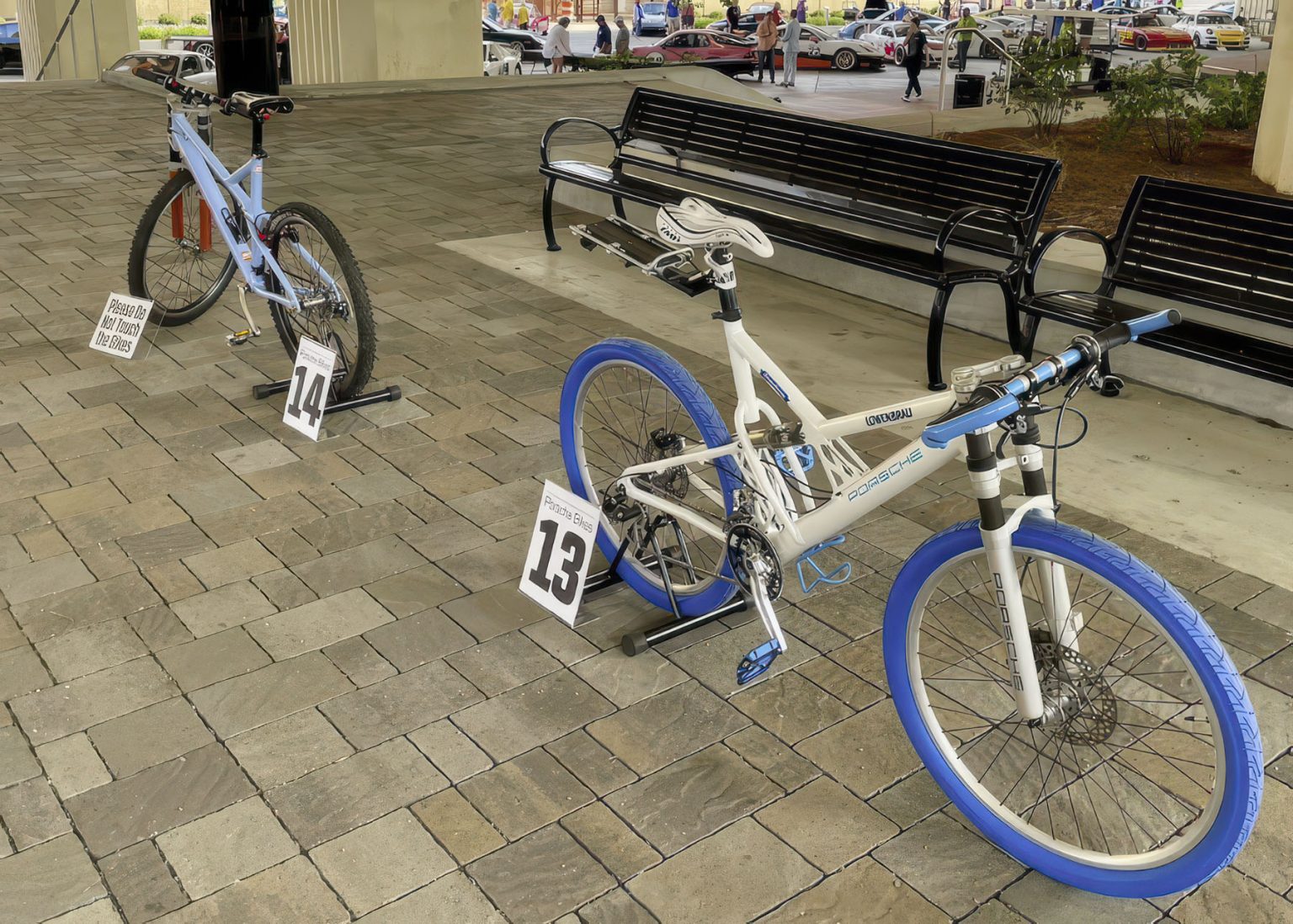 Vintage Porsche Bikes displayed at Porsche Parade