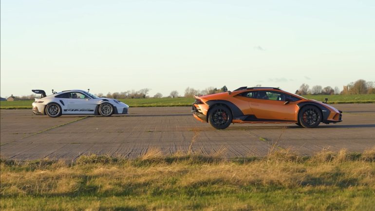 VIDEO: Can a Rally Lambo Beat a Track-Focused Porsche in a Drag Race?
