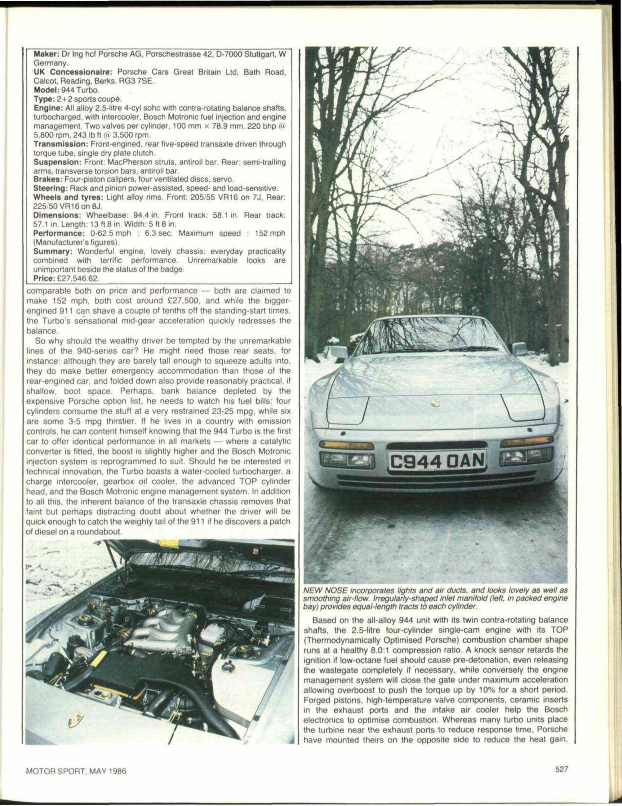 Road Test! The Porsche 944 Turbo