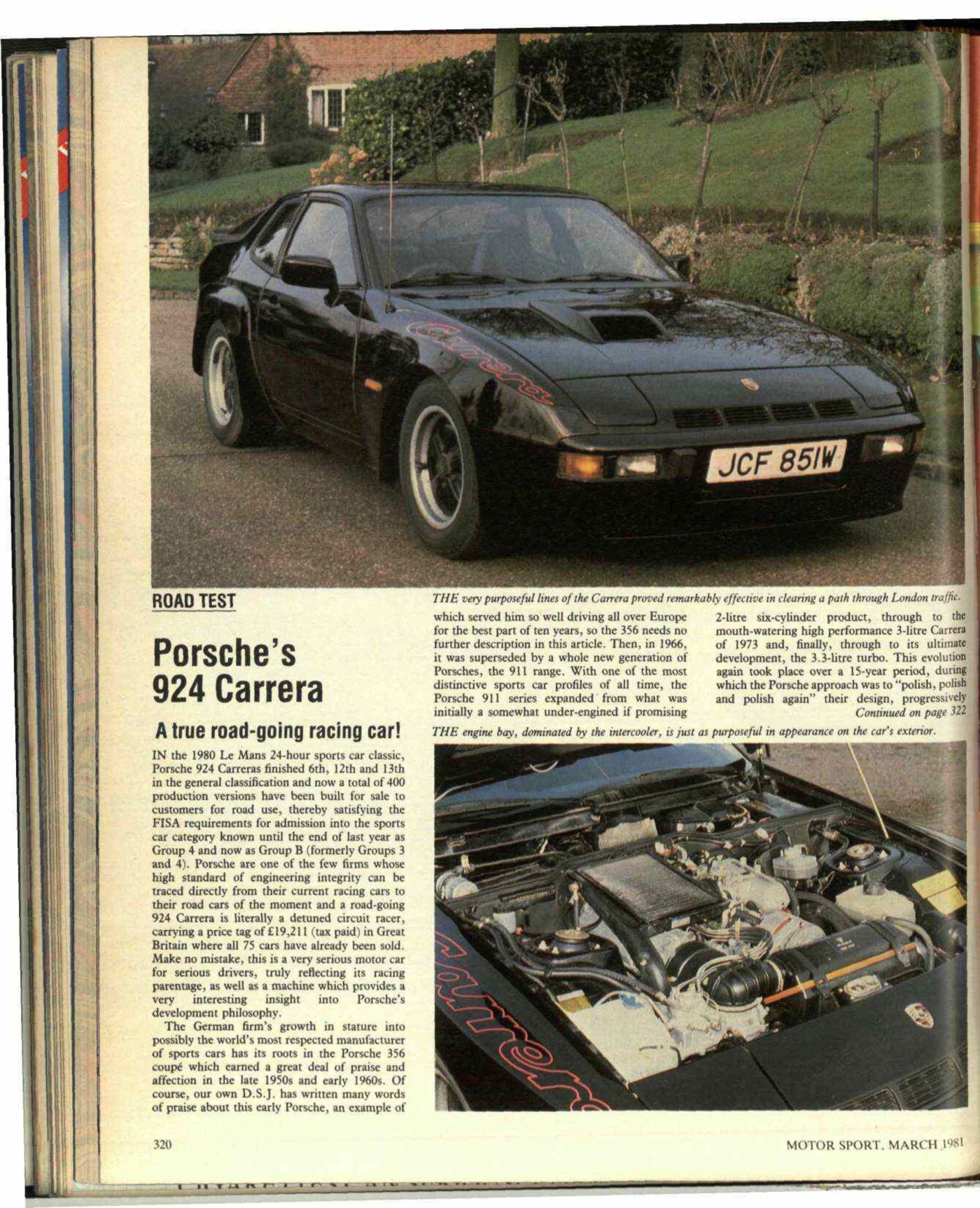 Road Test - Porsche 924 Carrera