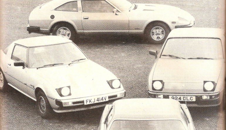 Porsche 924 vs Datsun 280ZX vs Mazda RX7 vd Triumph TR7