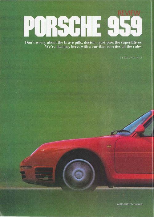 Porsche 959 Review by Automobile Magazine
