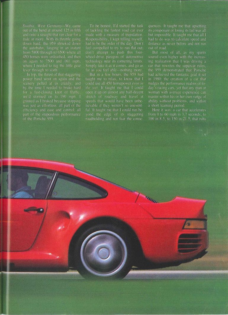 Porsche 959 Review by Automobile Magazine