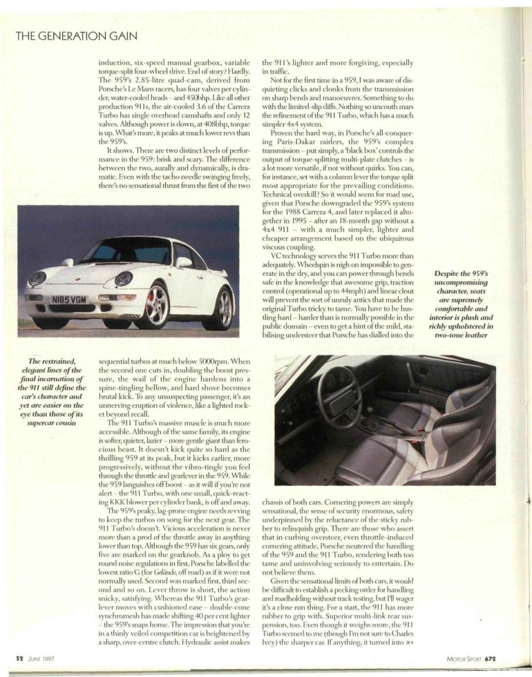 The Generation Gain - Porsche 959 & Porsche 993 Turbo