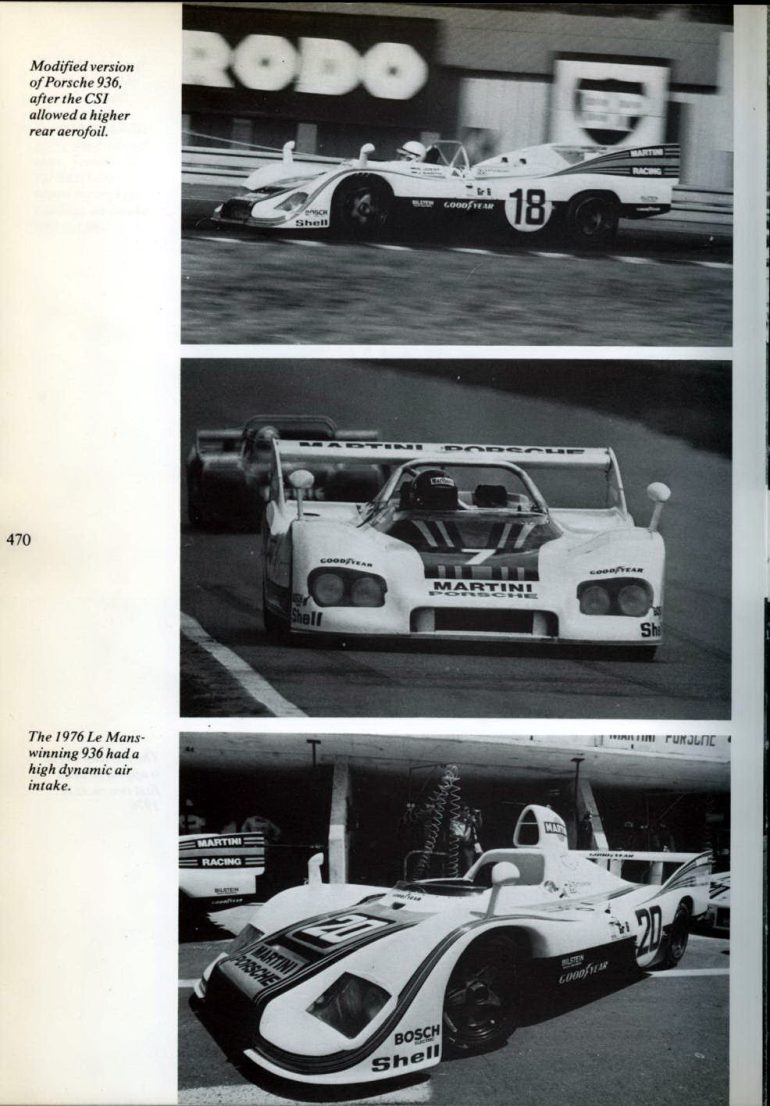 Porsche 936 1976-1977 - Development and Modifications Details