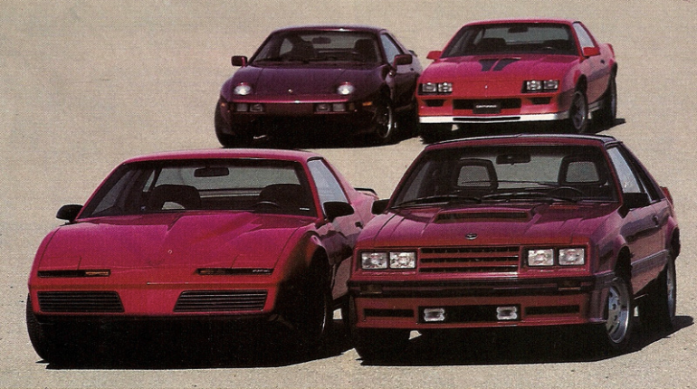 Porsche 928 vs Chevrolet Camaro Z28 vs Ford Mustang GT vs Pontiac ...