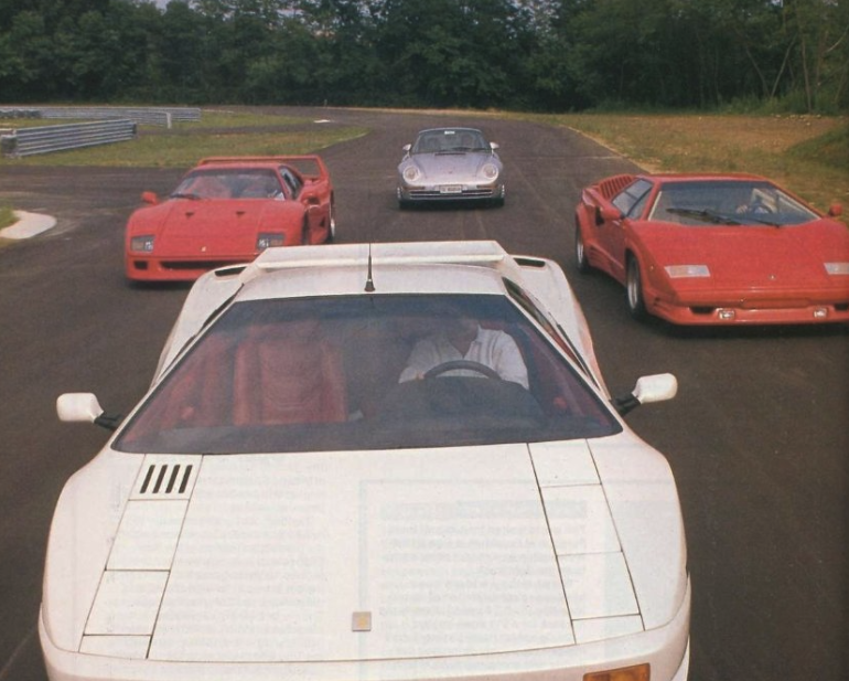 Porsche 959 vs Cizeta V16T vs Ferrari F40 vs Lamborghini Countach