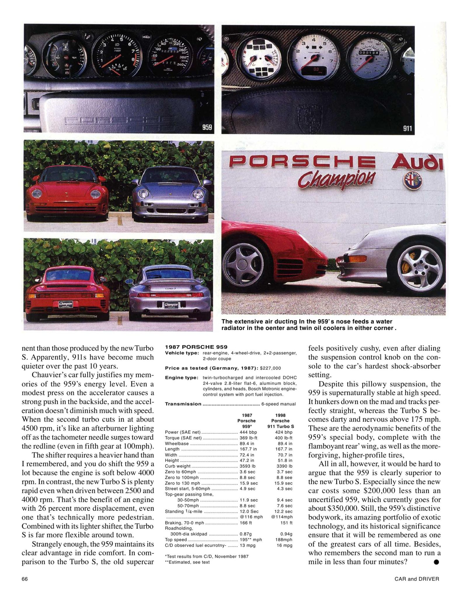 Reviewed: The Porsche 959 vs 993 Turbo S