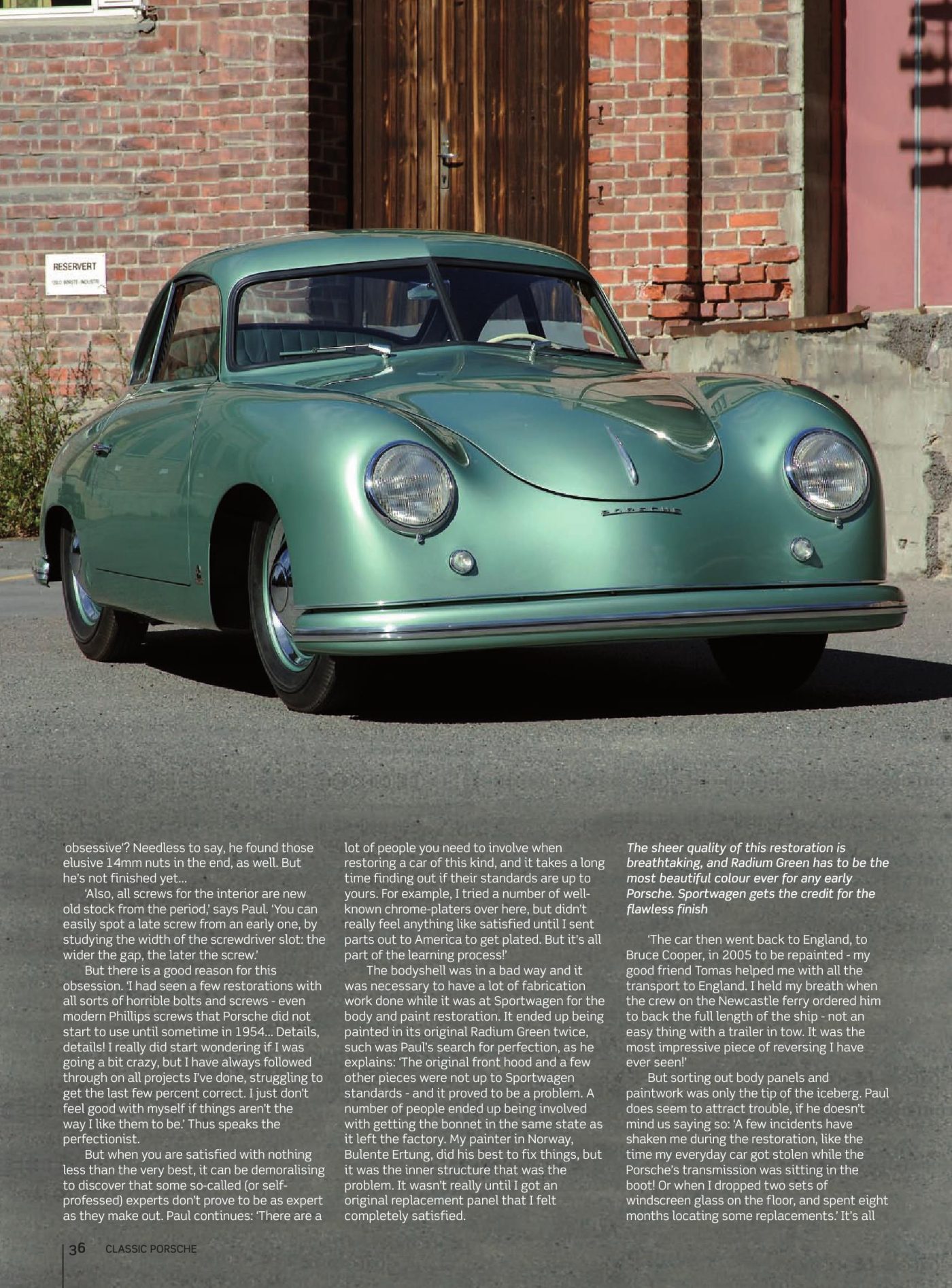 The Perfect Obsession - Porsche 356 pre-A