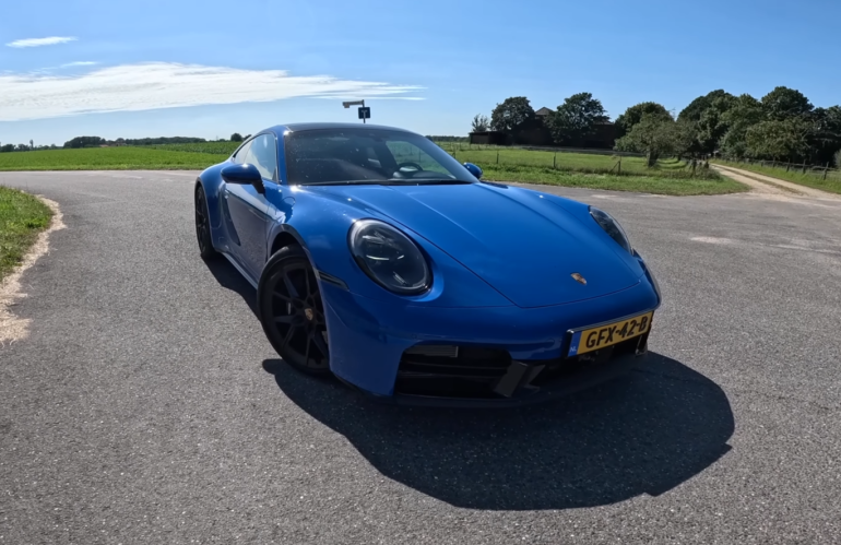 VIDEO: Base Porsche 992.2 Carrera Flat Out on the Autobahn