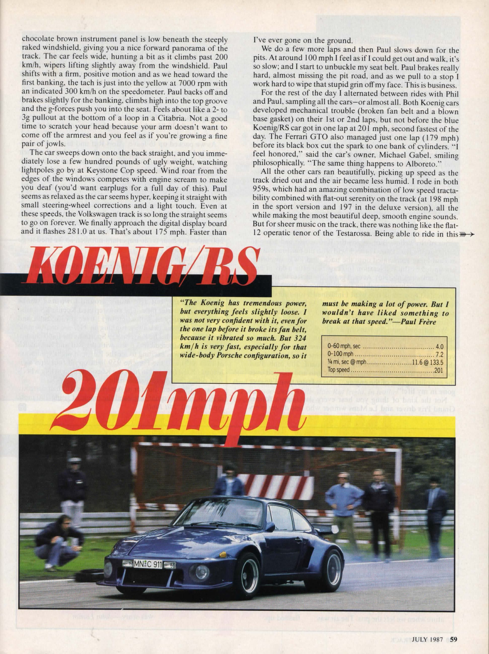 1987 World's Fastest Car - Road & Track Exclusive