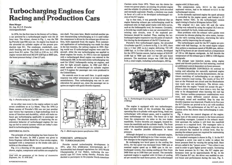 Porsche: Turbocharging Engines for Racing and Production Car